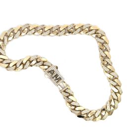 Lant Cuban personalizat din Aur Galben 14K Custom Gold Chain